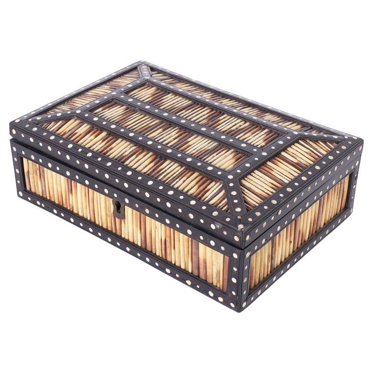 Antique Anglo Indian Porcupine Quill Box at 1stDibs