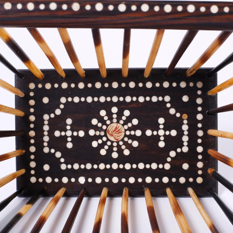 Antique Anglo Indian Quill Basket at 1stDibs