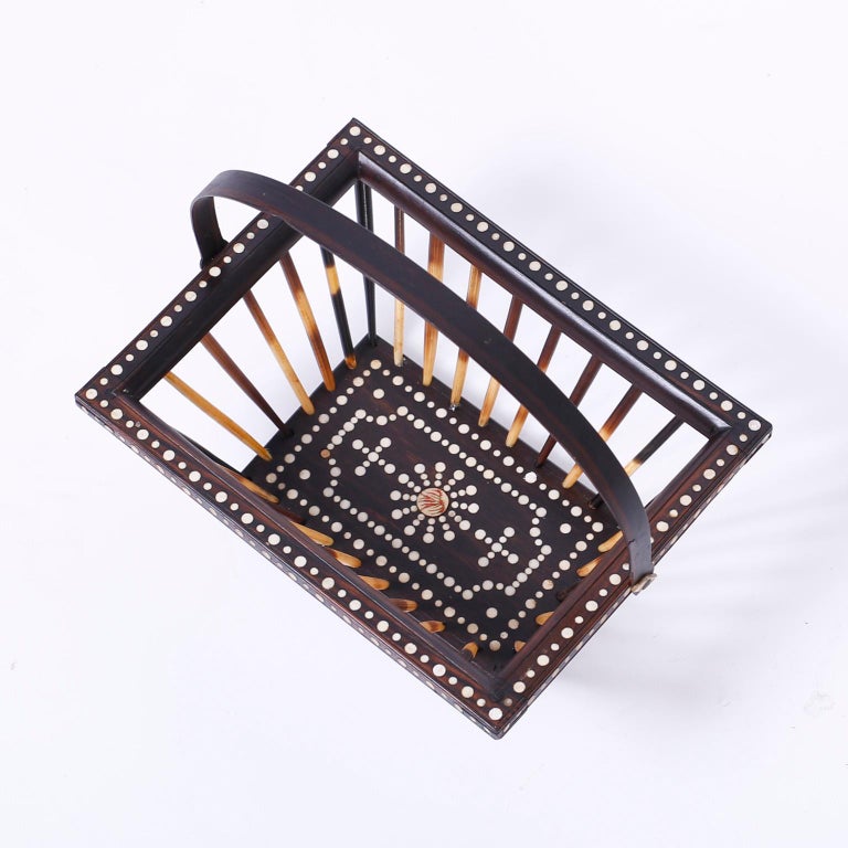 Antique Anglo Indian Quill Basket at 1stDibs