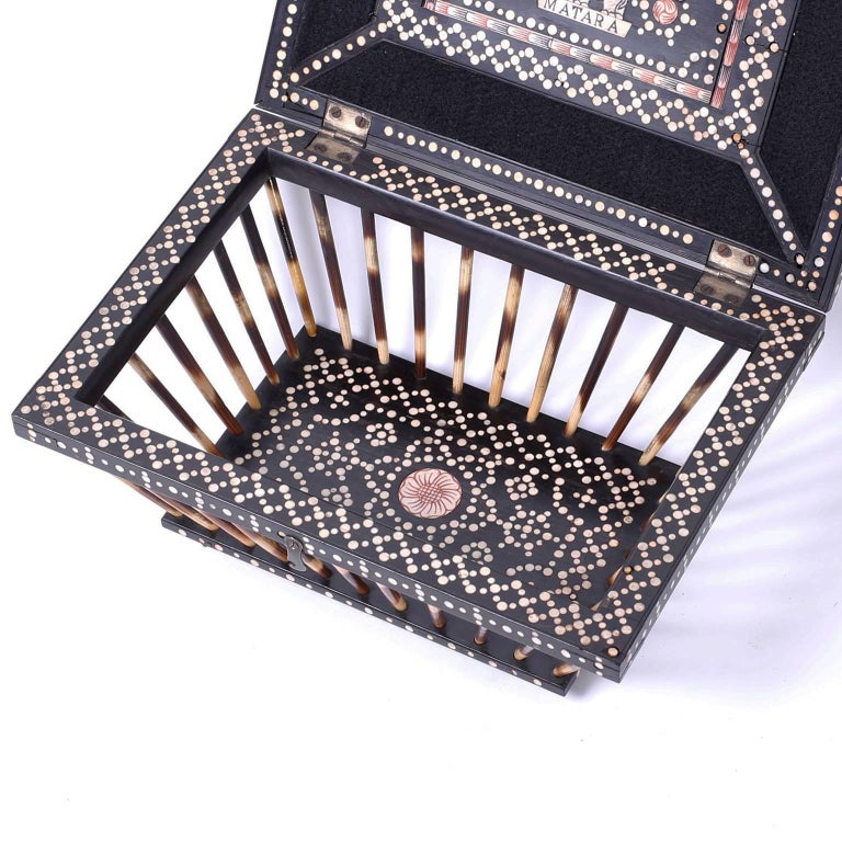 Antique Anglo-Indian Quill Box or Basket at 1stDibs