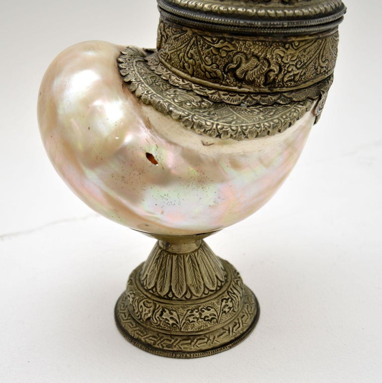 Antique Anglo Indian Silver Mounted Nautilus Shell Cup For Sale at ...