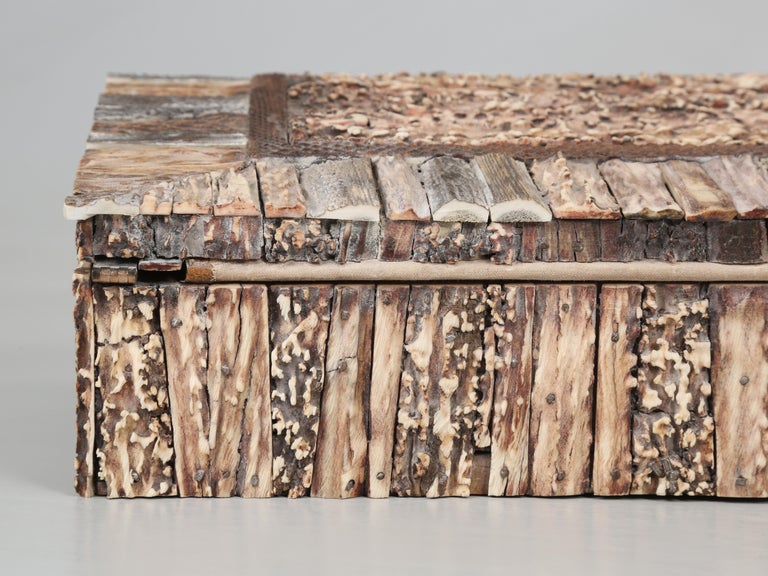 Antique Anglo-Indian Vizagapatam Stag Antler Horn Slope Top Writing ...