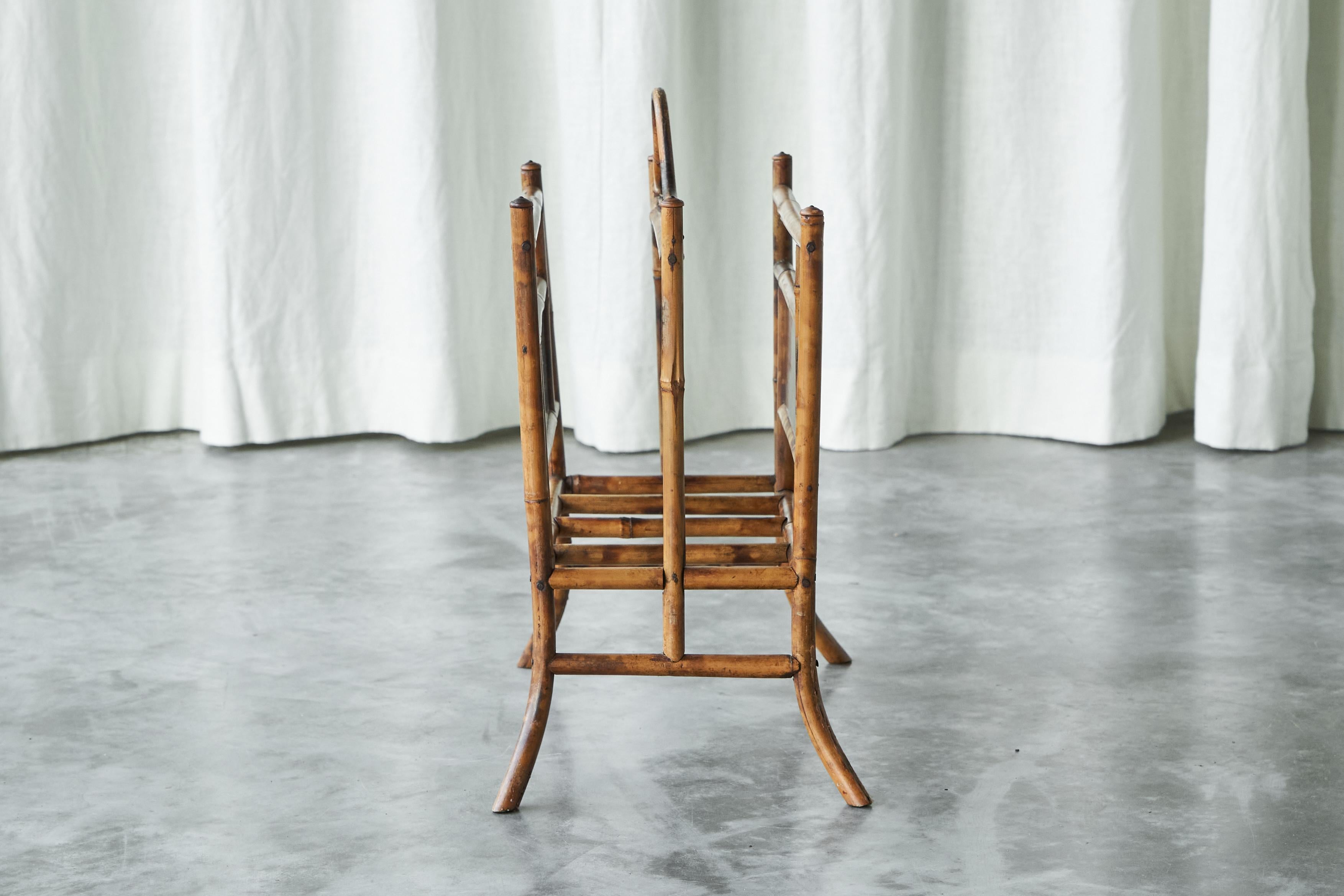 Antique Anglo Japanese Magazine Rack in Tortoiseshell Bamboo Late 19th ...