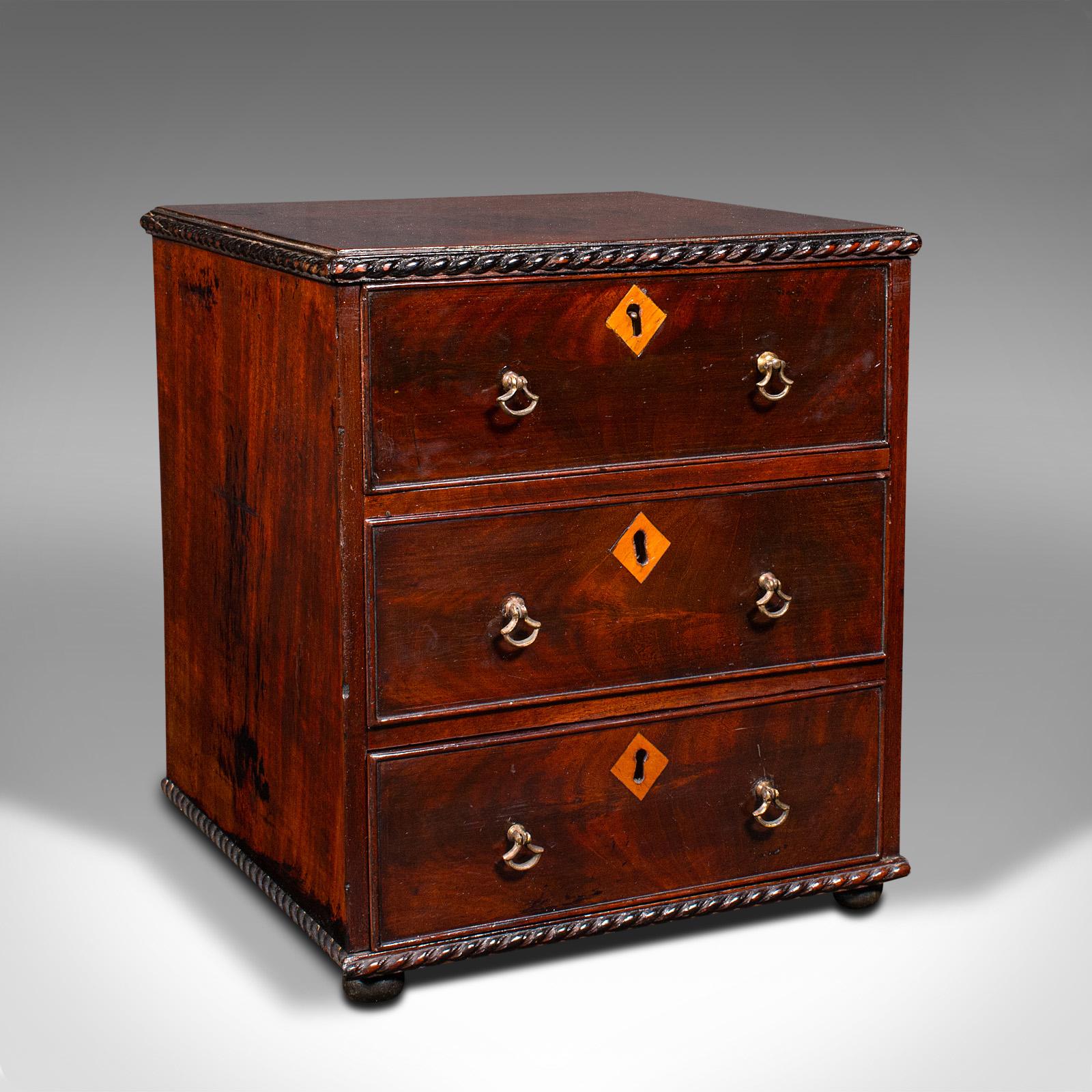 Antique Apprentice Chest Of Drawers, English, Small Desktop Case ...