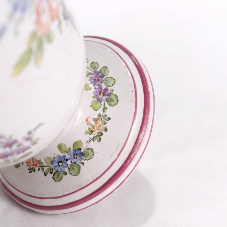 Antique Aprey French Faience Pottery Vase with Floral Decoration For ...