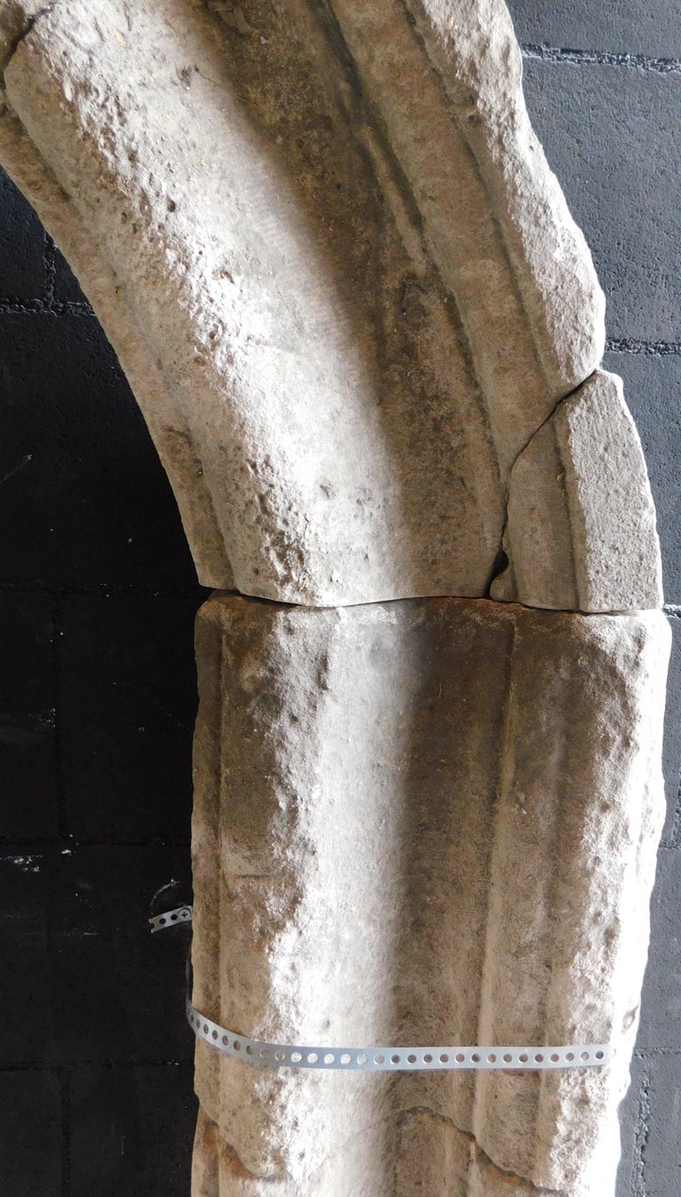 Antique Arched Portal / Window Frame in Grey Stone, 17th Century, Italy ...