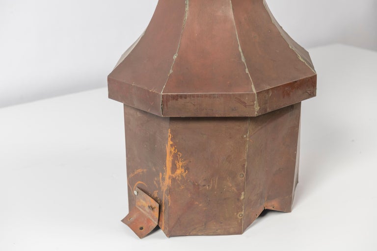 Antique Architectural Copper Spire with Hexagonal Base For Sale at 1stDibs