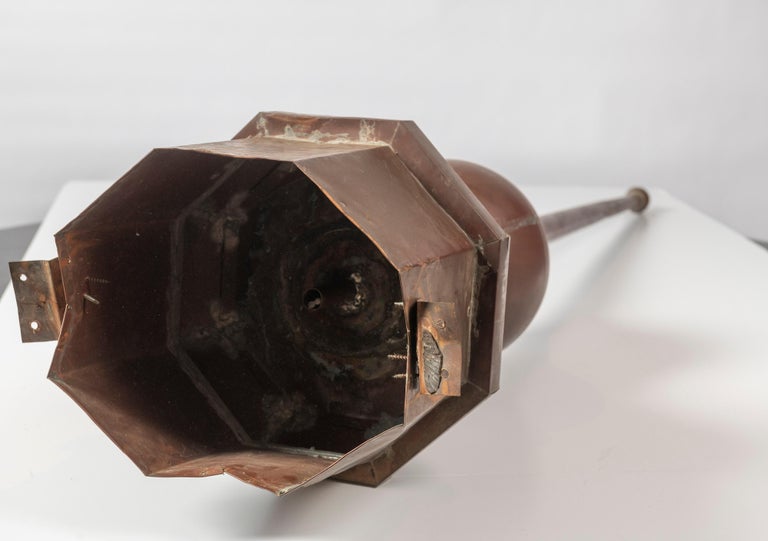 Antique Architectural Copper Spire with Hexagonal Base For Sale at 1stDibs