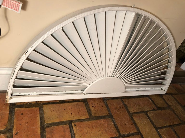 Antique Architectural Demilune Sunburst Window Fragment at 1stDibs