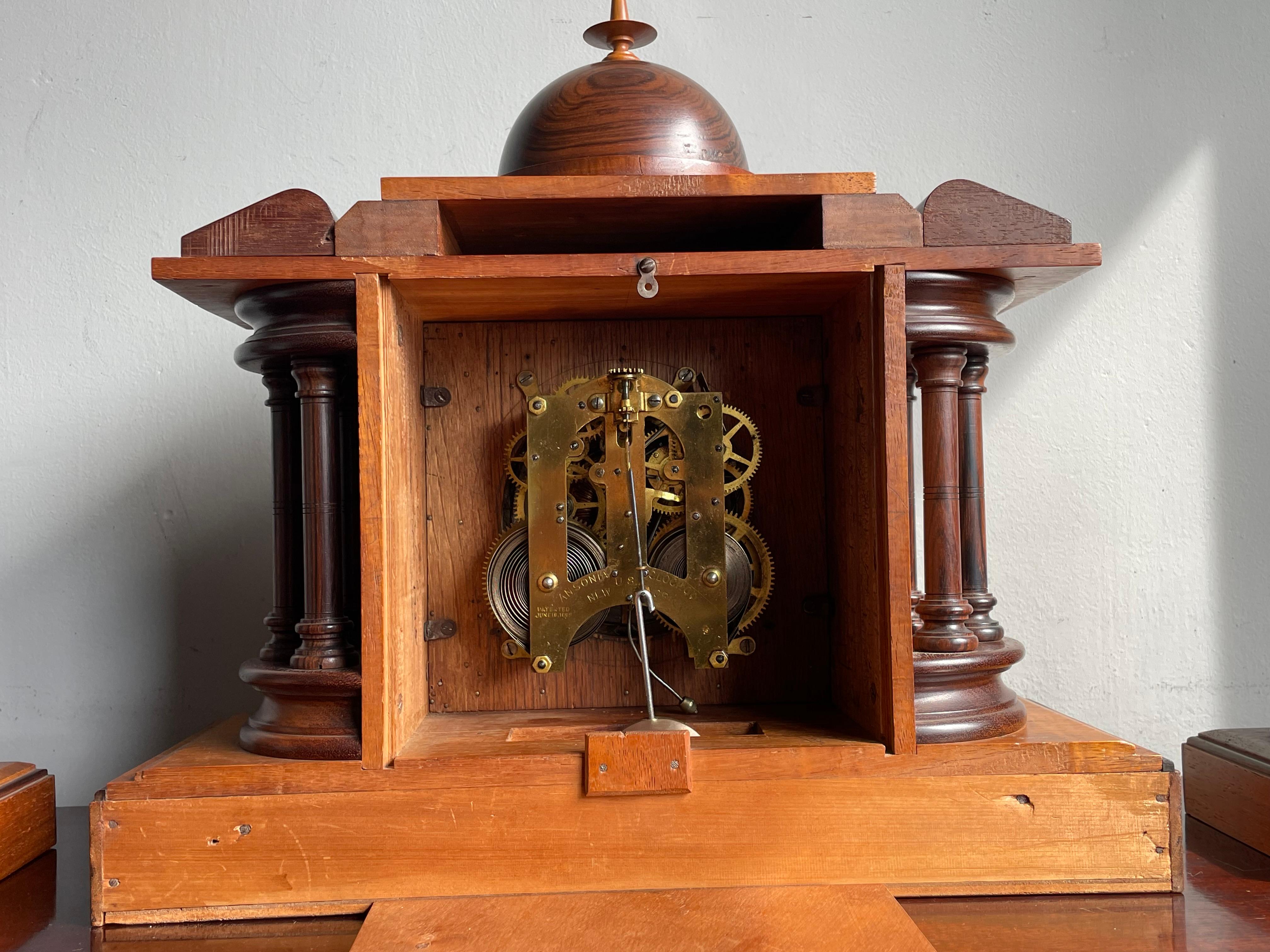 Antique Architectural Design Classical Revival Clock Set with American ...