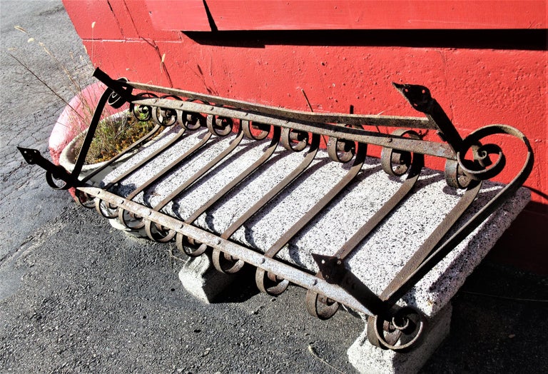 Antique Architectural Hand Wrought Iron Window Box Railing For Sale at ...