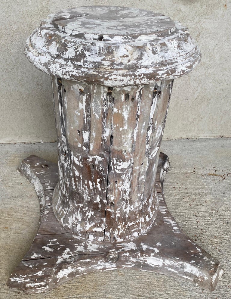 Antique Architectural Wood Pedestal Plinth, 2 Available For Sale at 1stDibs