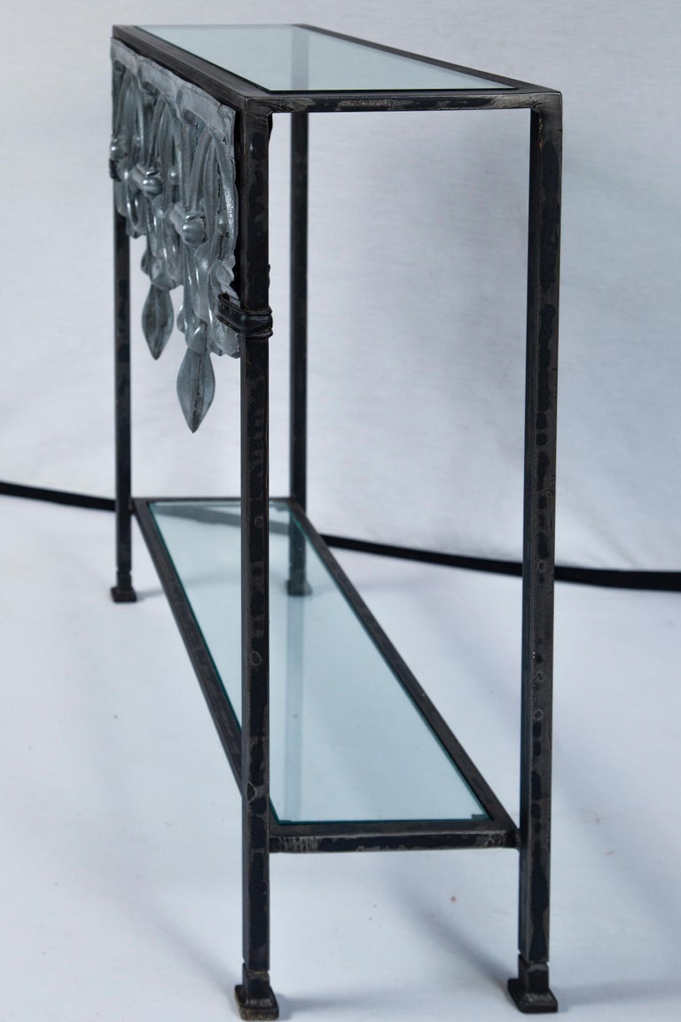 Antique Architectural Zinc and Iron Custom Console Table, France For ...
