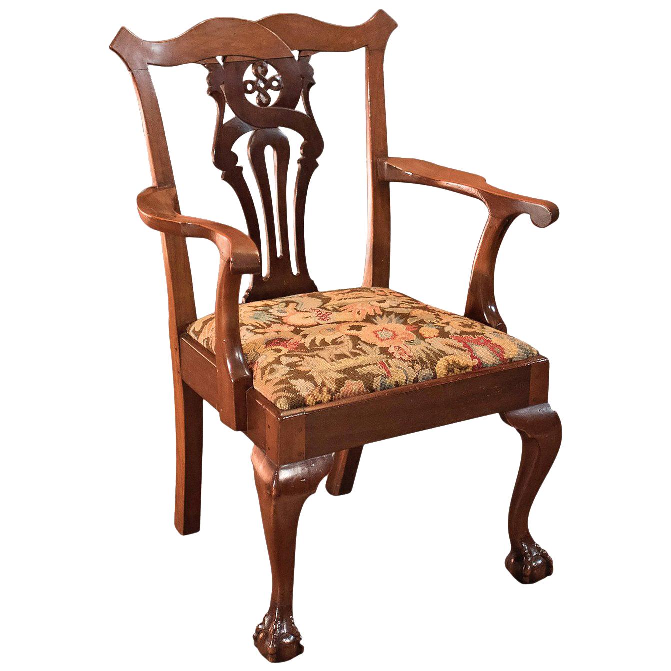 Antique Armchair, Victorian Chippendale Revival, circa 1880 at 1stDibs