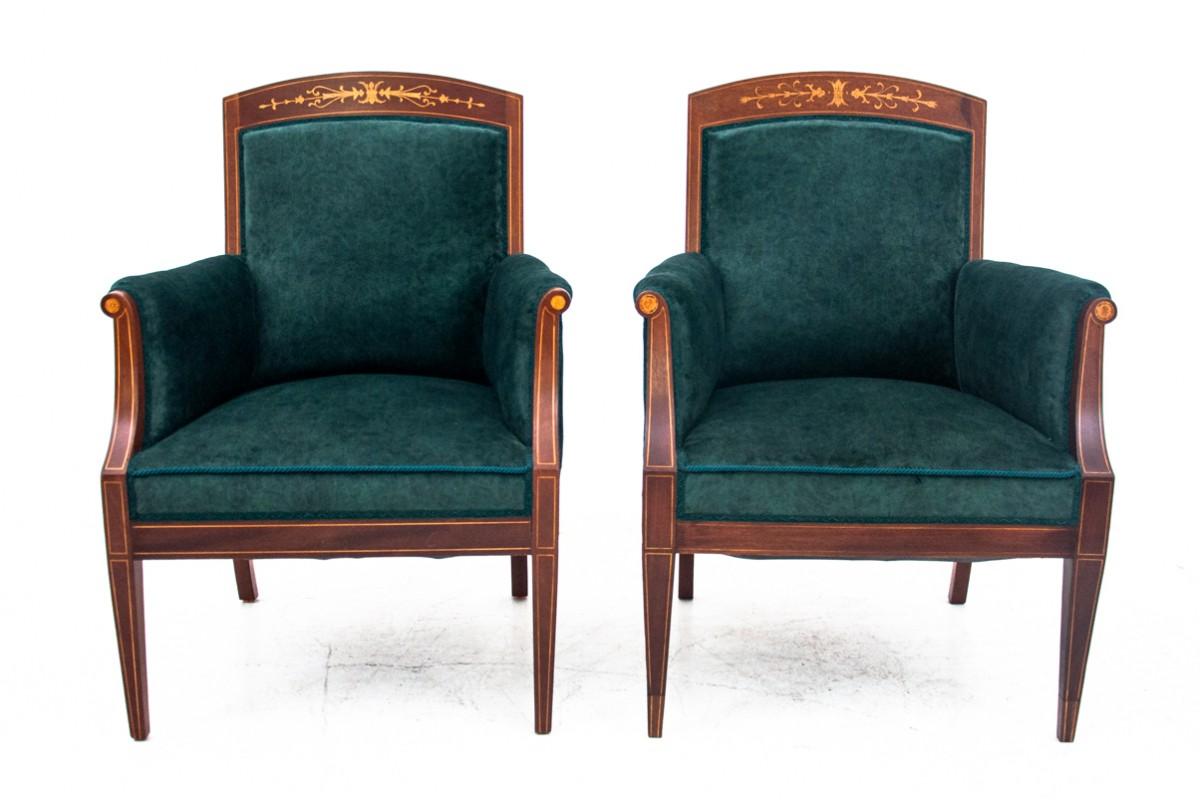 Antique armchairs, Northern Europe, 19th century. After renovation. at ...