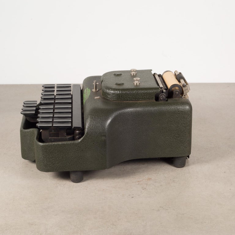 Antique Army Green Stenograph with Original Case c.1918 For Sale at 1stDibs