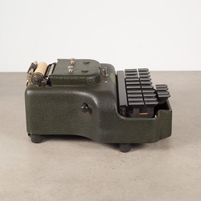 Antique Army Green Stenograph with Original Case c.1918 For Sale at 1stDibs