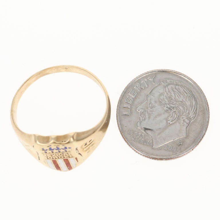 Antique Army Ring, 14 Karat Gold 1916 Mexican Border War US Military ...