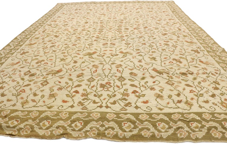 Antique Arraiolos Rug with European Country Charm, Portuguese ...