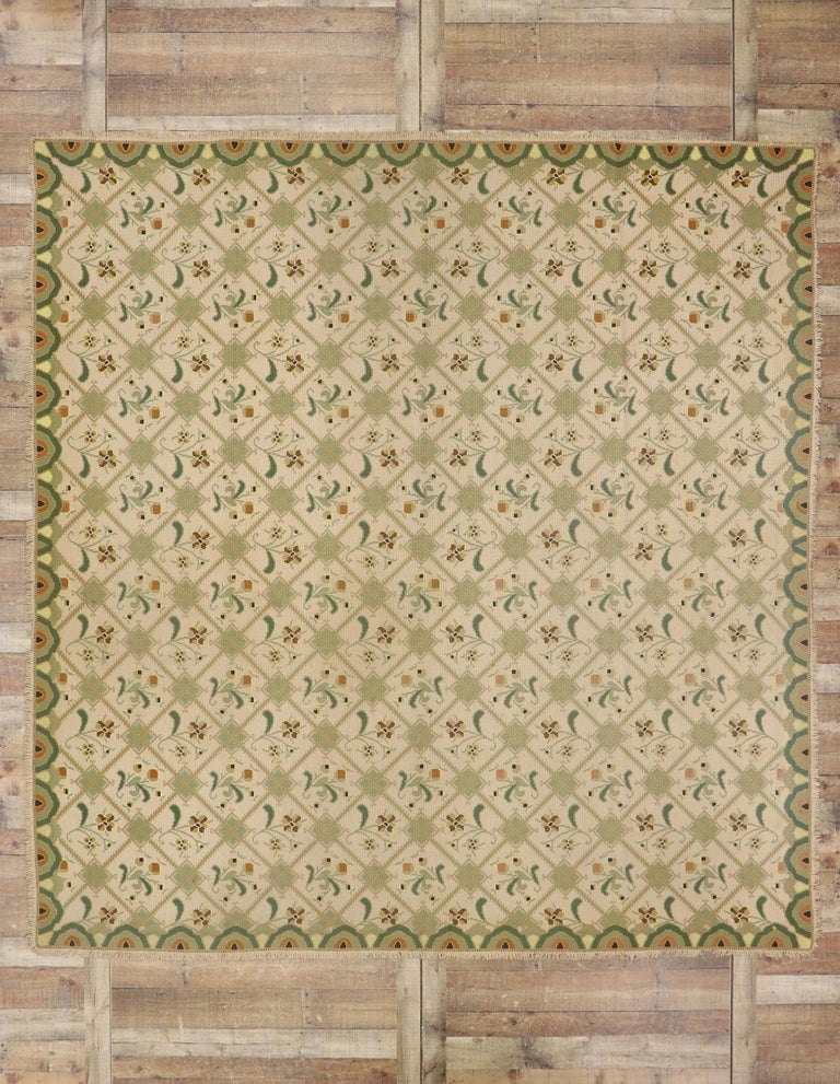 Antique Arraiolos Rug with Palampore Style, Portuguese Needlework Rug ...