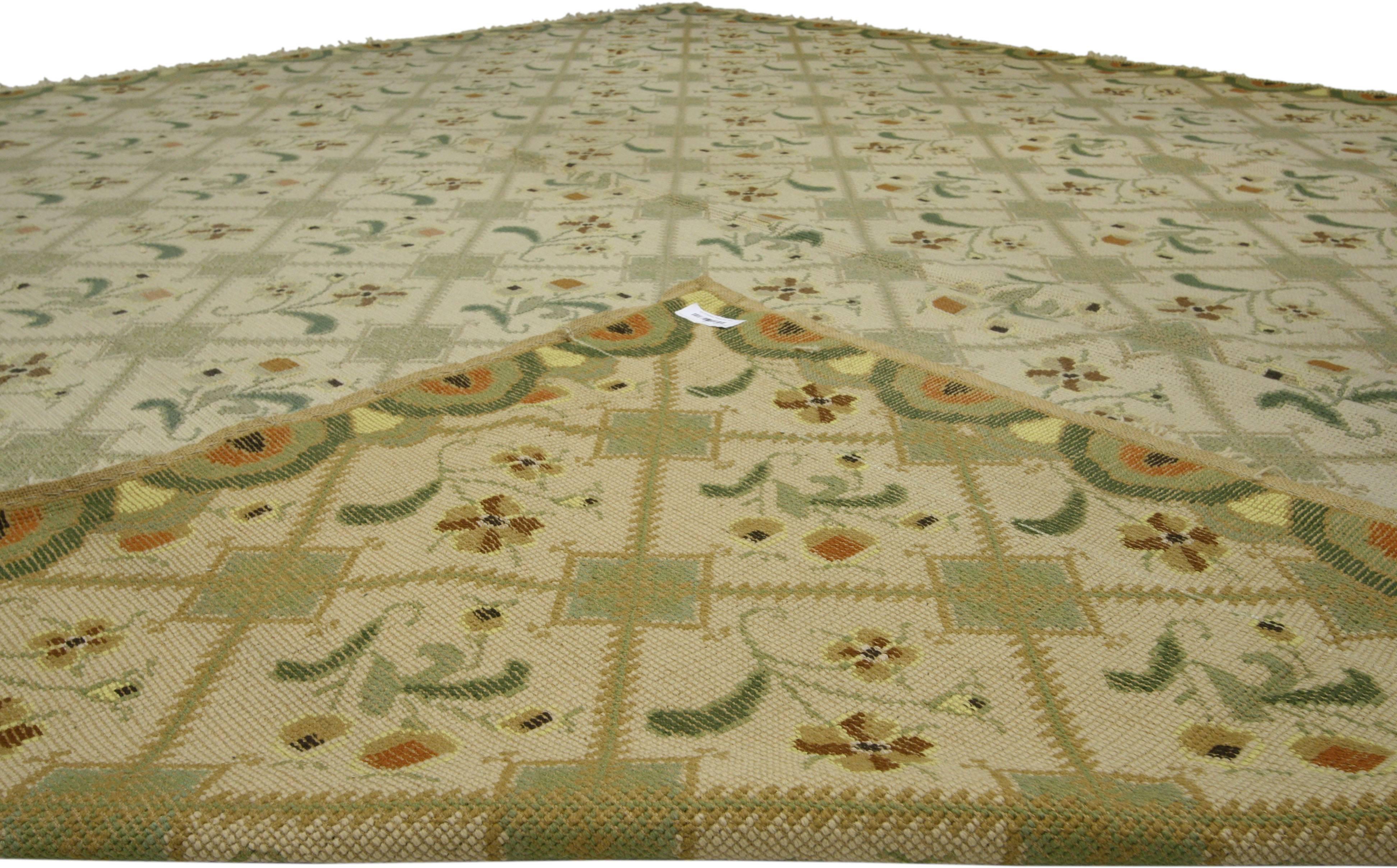 Antique Arraiolos Rug with Palampore Style, Portuguese Needlework Rug ...