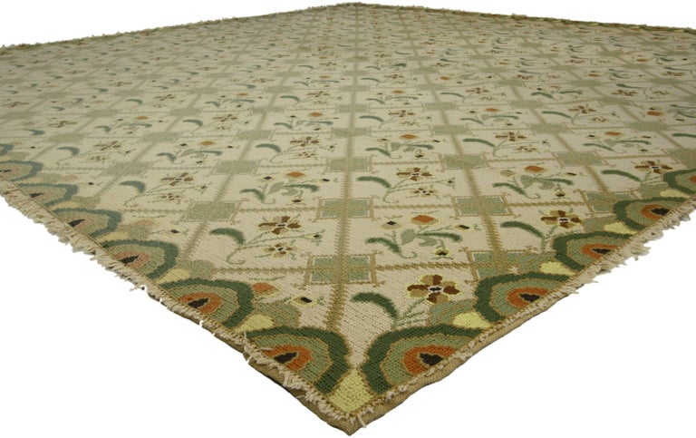 Antique Arraiolos Rug with Palampore Style, Portuguese Needlework Rug ...