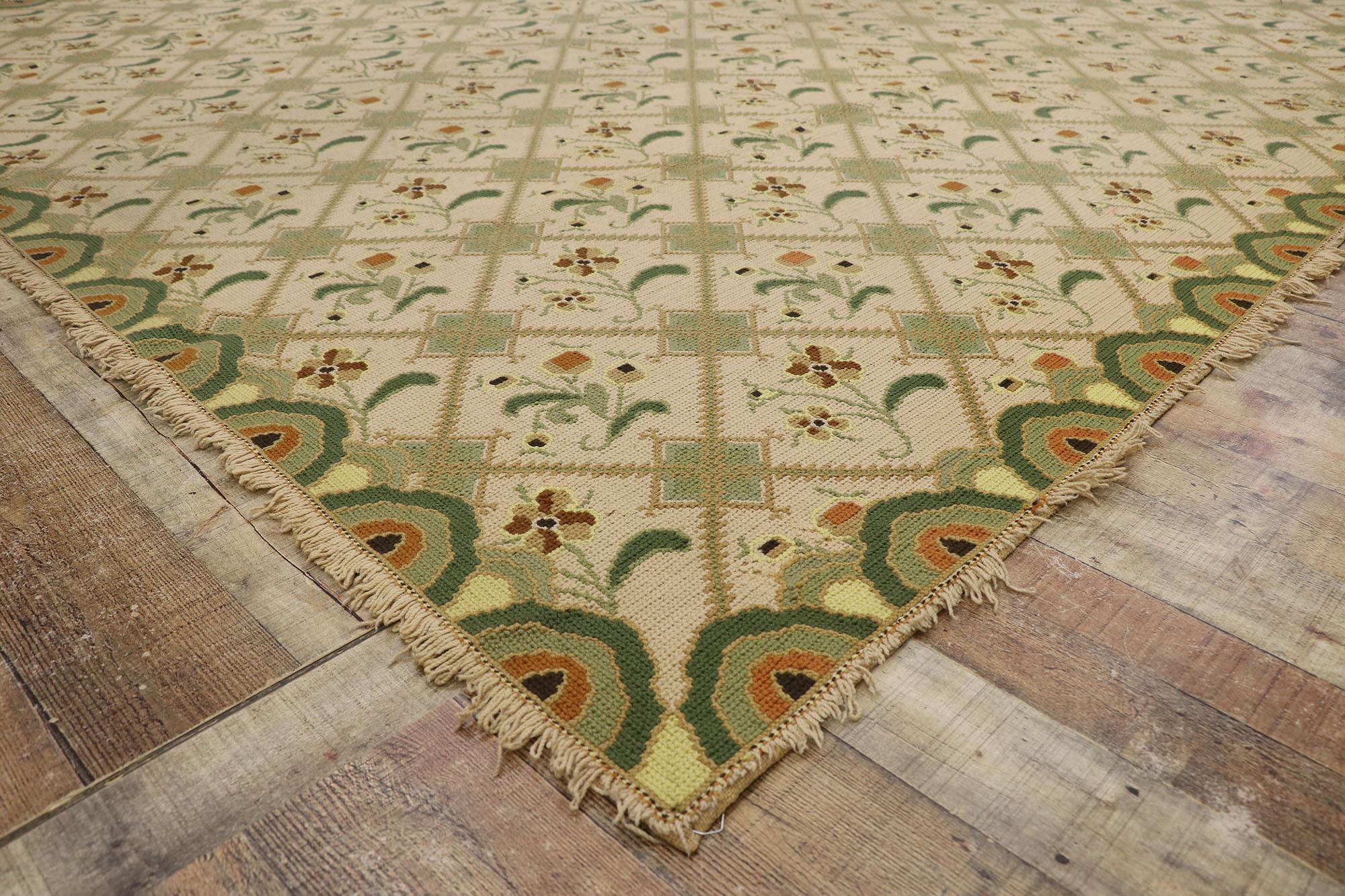 Antique Arraiolos Rug with Palampore Style, Portuguese Needlework Rug ...