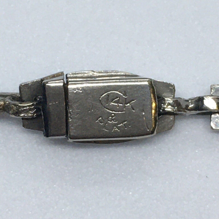 Antique Art Deco 14k Gold and Platinum American Made Necklace Hallmark ...