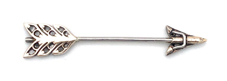Antique Art Deco Amor Cupid Arrow Japot Hat Pin Diamond Gold Platinum ...