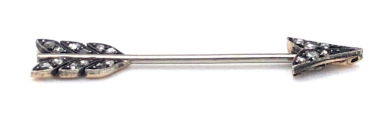 Antique Art Deco Amor Cupid Arrow Japot Hat Pin Diamond Gold Platinum ...