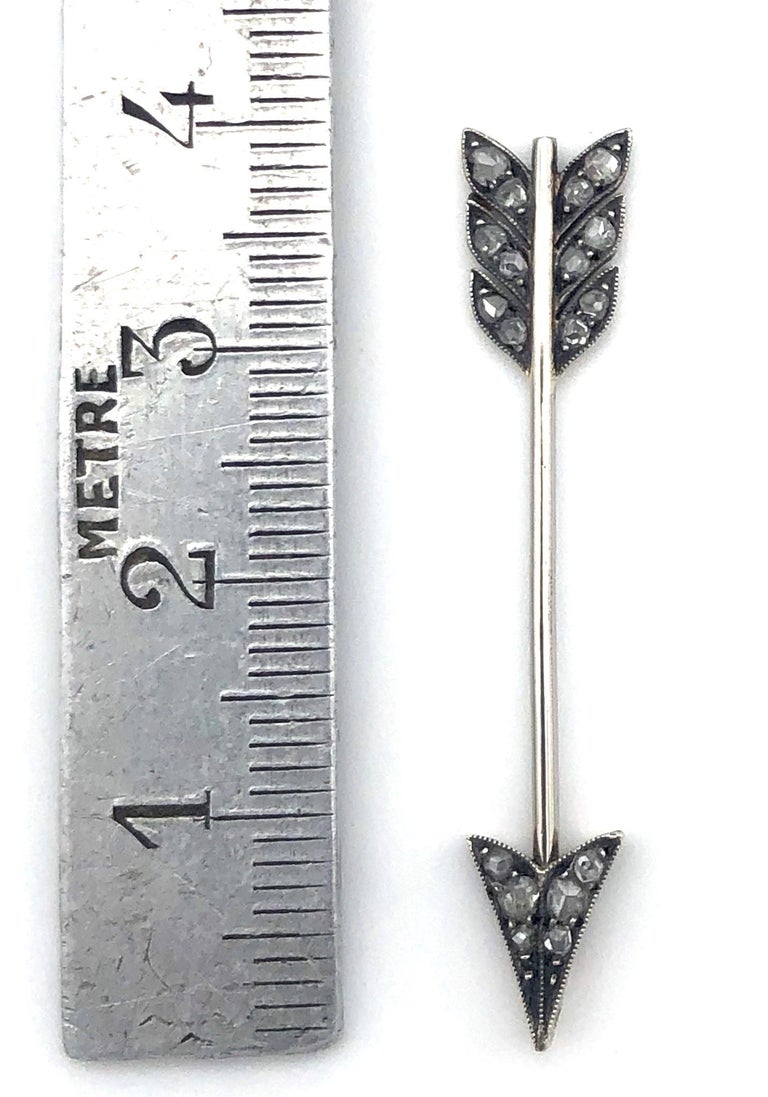 Antique Art Deco Amor Cupid Arrow Japot Hat Pin Diamond Gold Platinum ...
