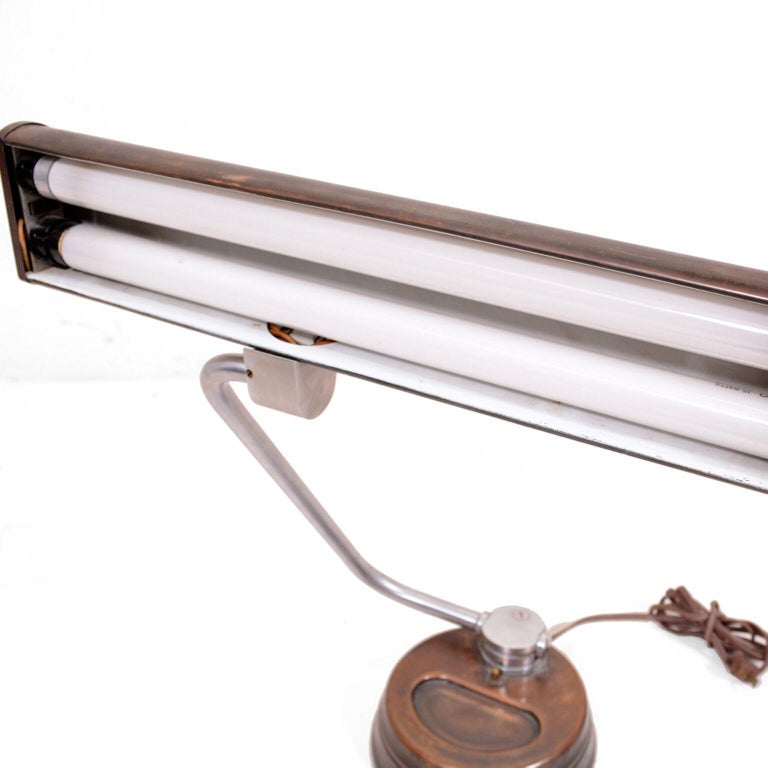 Antique Art Deco Brass Desk Lamp by Faries Lamp Co. at 1stDibs