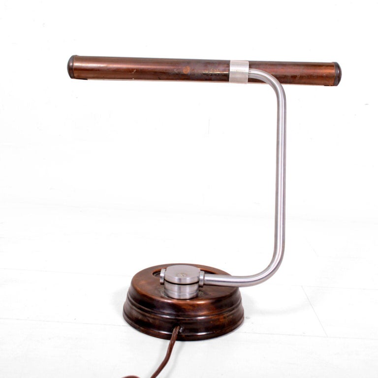 Antique Art Deco Brass Desk Lamp by Faries Lamp Co. at 1stDibs