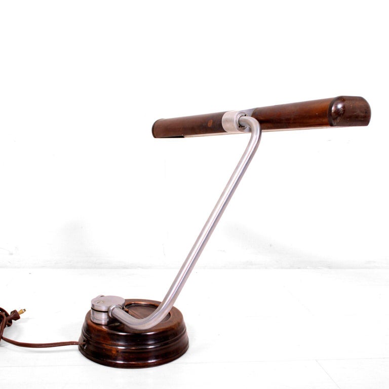 Antique Art Deco Brass Desk Lamp by Faries Lamp Co. at 1stDibs