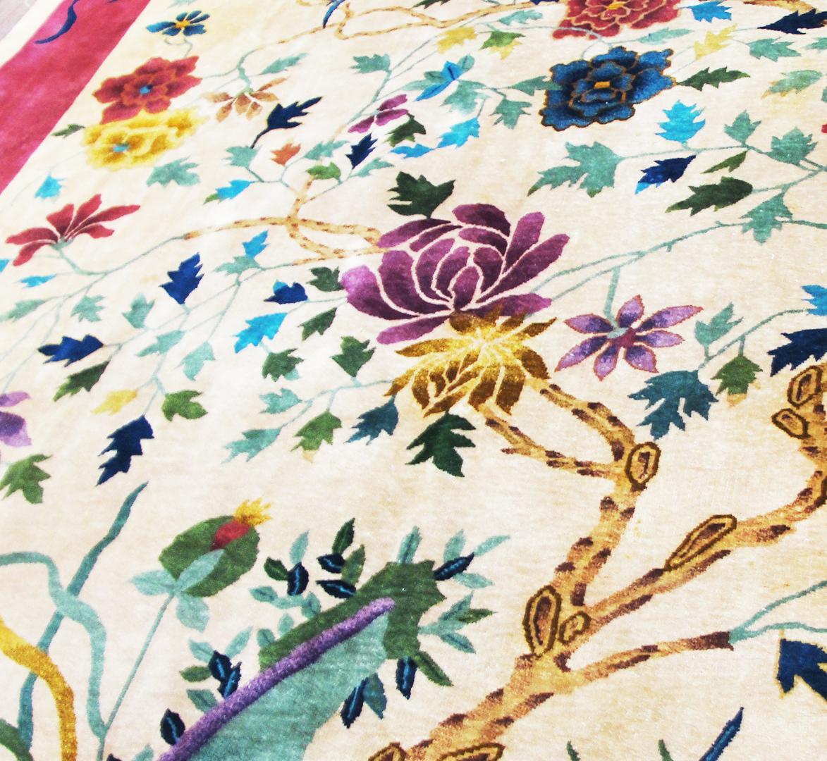 Antique Art Deco Carpet, Unique Design and Color at 1stDibs