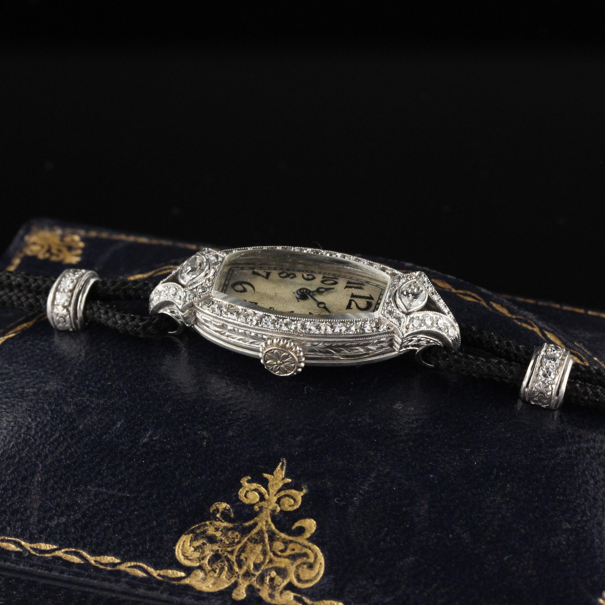 Antique Art Deco CH Meylan Diamond Watch at 1stDibs