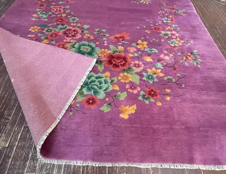 Antique Art Deco Chinese Oriental Carpet, Excellent For Sale at 1stDibs