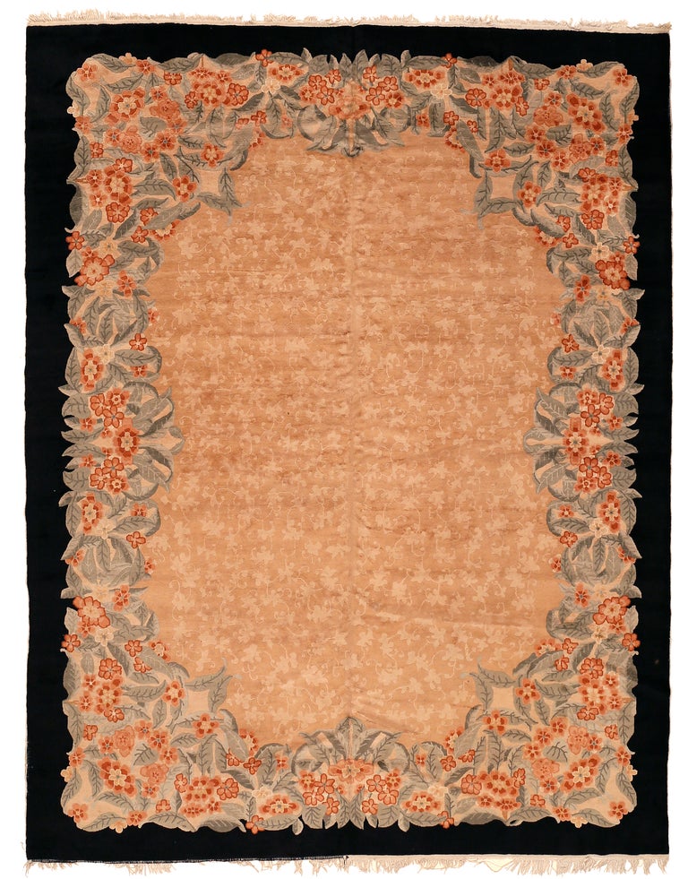 Antique Art Deco Chinese Rug by Helen Fette For Sale at 1stDibs