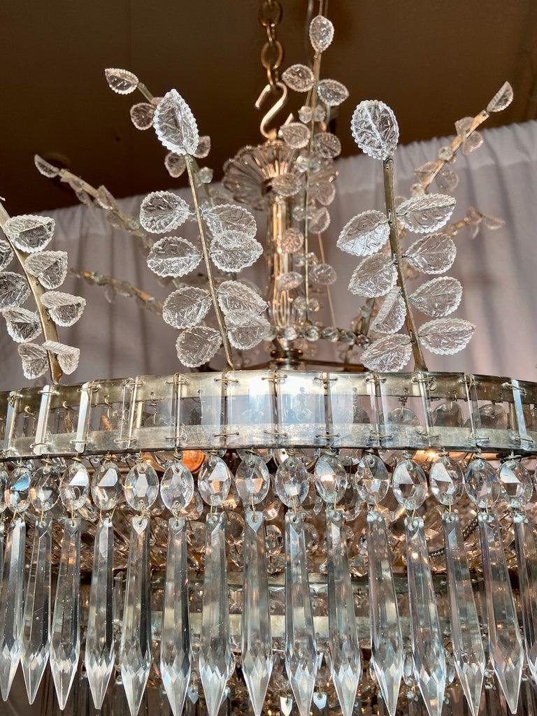 Antique Art Deco Crystal Plafonnier / Ceiling Chandelier, Circa 1925 ...