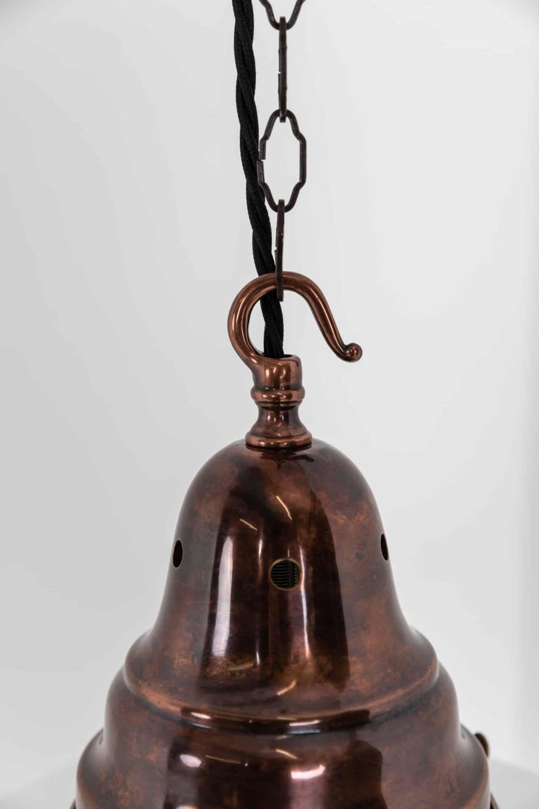 Antique Art Deco Dodecagonal Skyscraper Opaline Glass Pendant Lamp, C ...