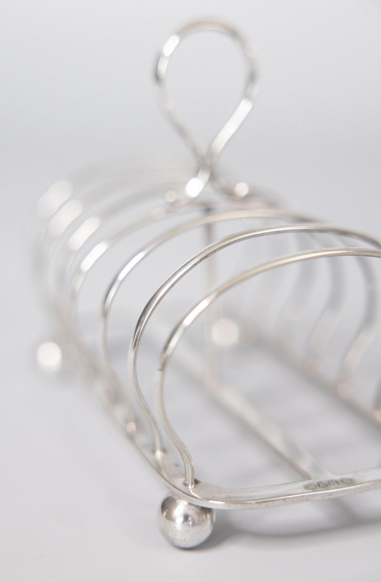 Antique Art Deco English Silver Plate Toast Rack For Sale at 1stDibs