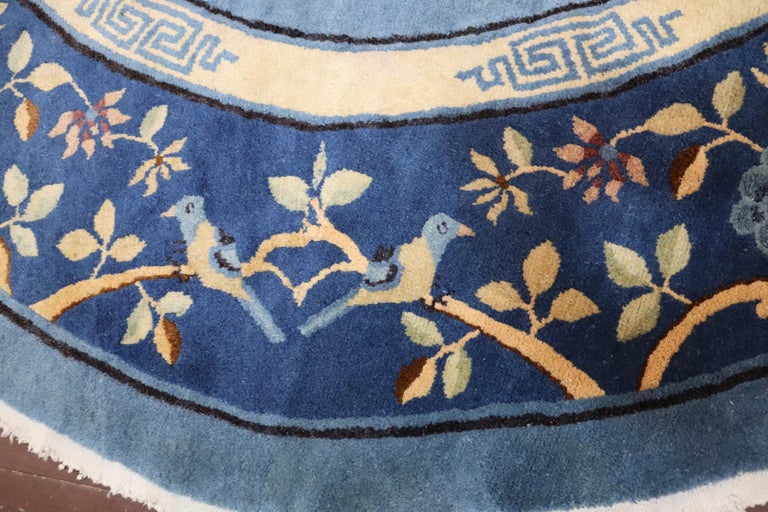 Antique Art Deco/Peking Chinese Circular Rug, 7'8" For Sale at 1stDibs ...