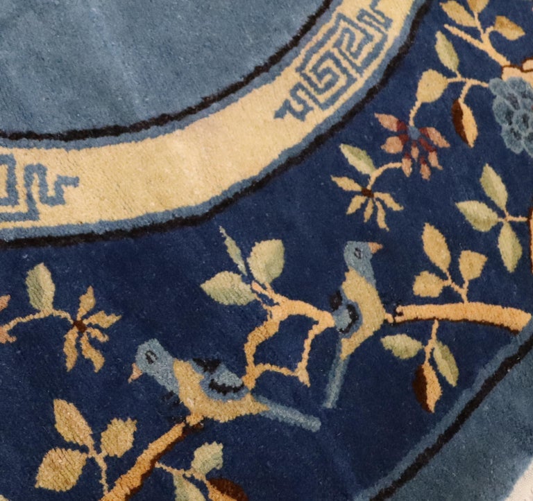 Antique Art Deco/Peking Chinese Circular Rug, 7'8" For Sale at 1stDibs ...