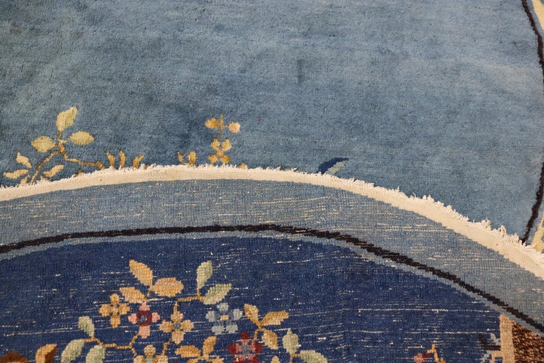 Antique Art Deco/Peking Chinese Circular Rug, 7'8" For Sale at 1stDibs ...