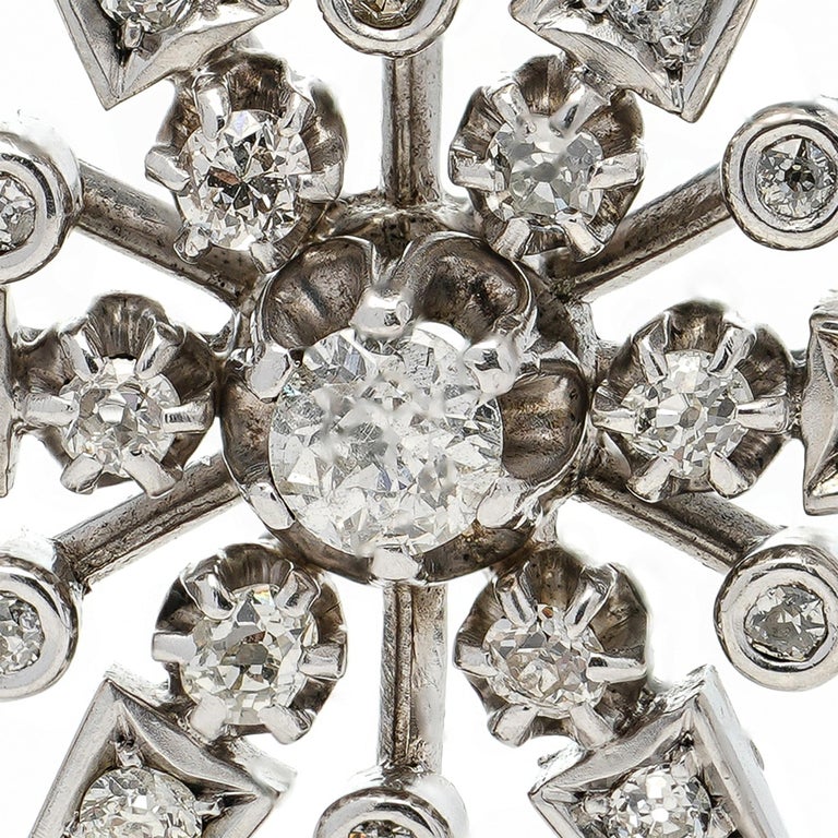 Antique Art Deco Platinum and Old-Cut 2.42 Ct. Diamonds 6 Point Star ...