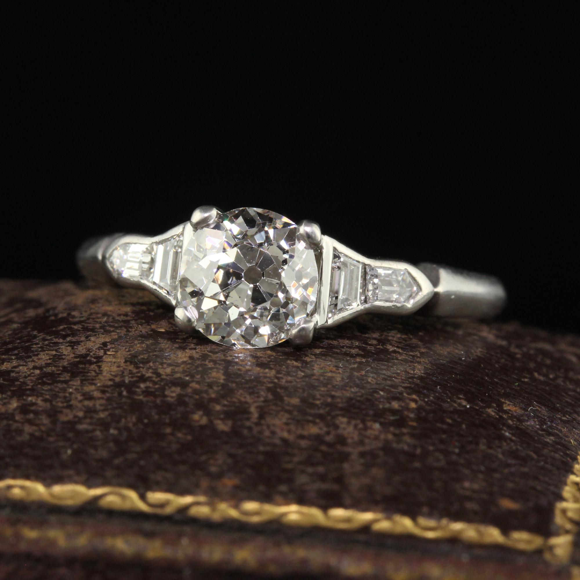 Antique Art Deco Platinum Old European Diamond and Shield Cut ...