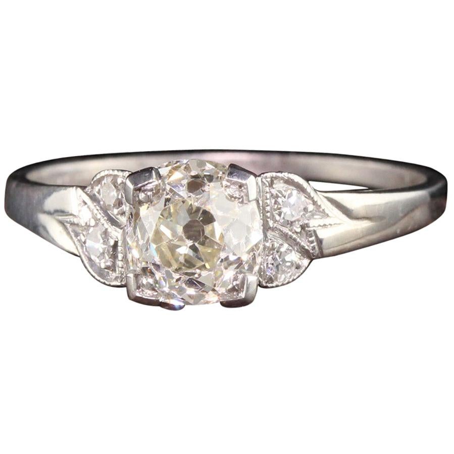 Antique Old Mine Cut Diamond Gold Engagement Ring at 1stDibs