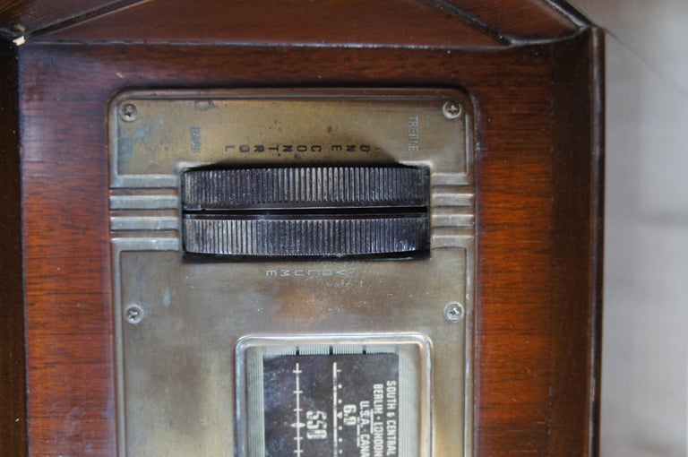 Antique Art Deco Pre War Philco 1939 Console Tube Radio Walnut Case 39 ...