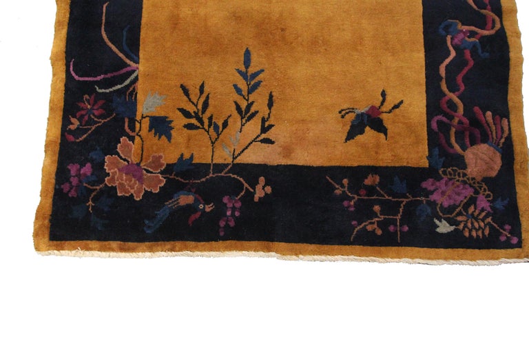 Antique Art Deco Rug Antique Chinese Rug Chinese Rug 1920 Gold Chinese ...