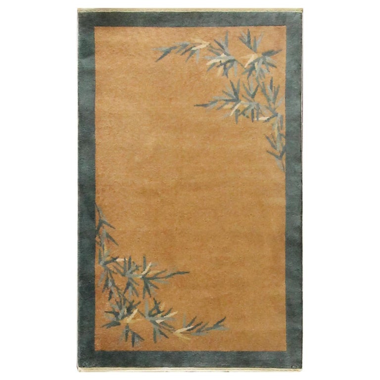 Antique Art Deco Rug, Bamboo Design at 1stDibs